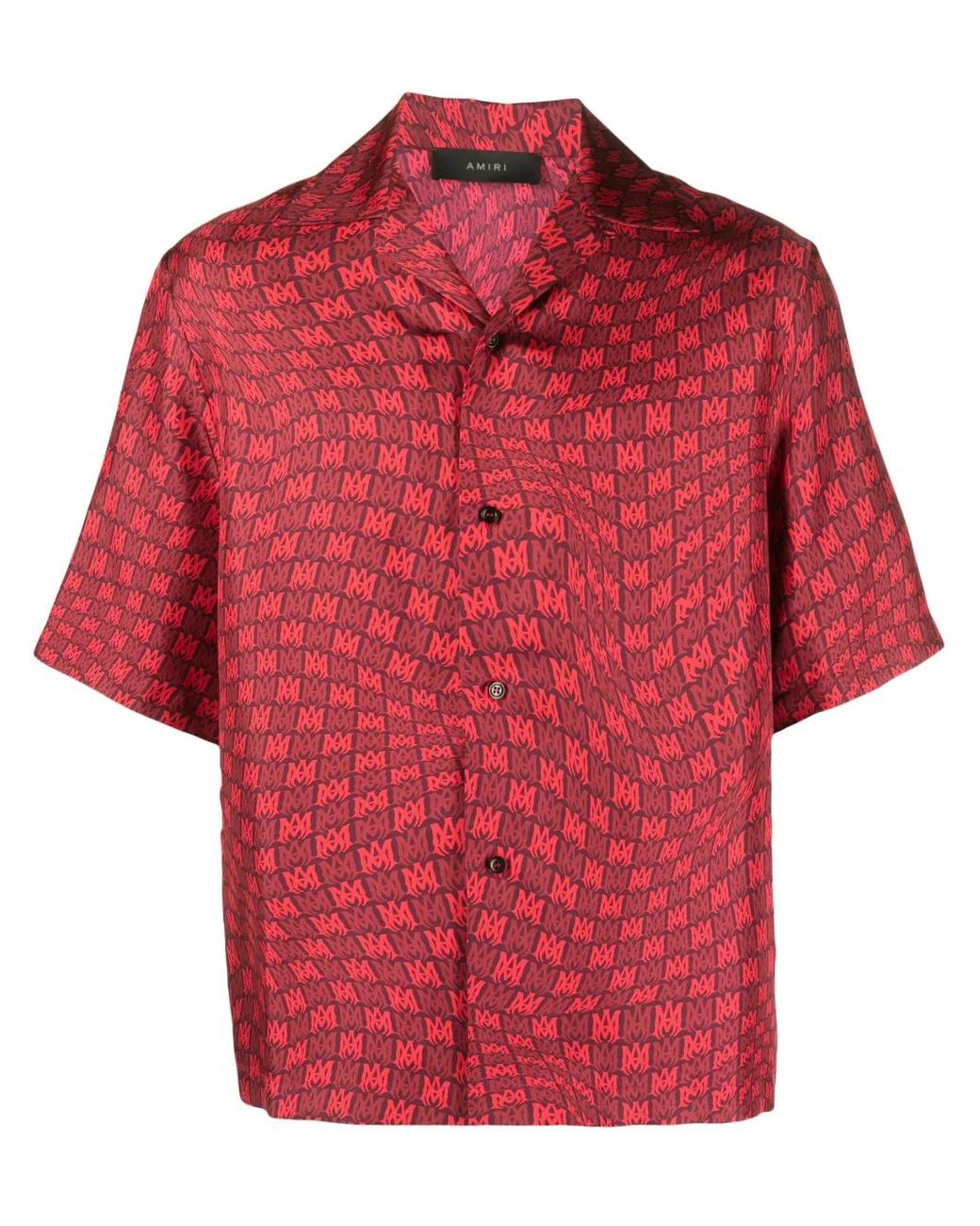 Amiri X Browns Wavy M.a. Silk Shirt - Men's - Silk in Red for Men | Lyst