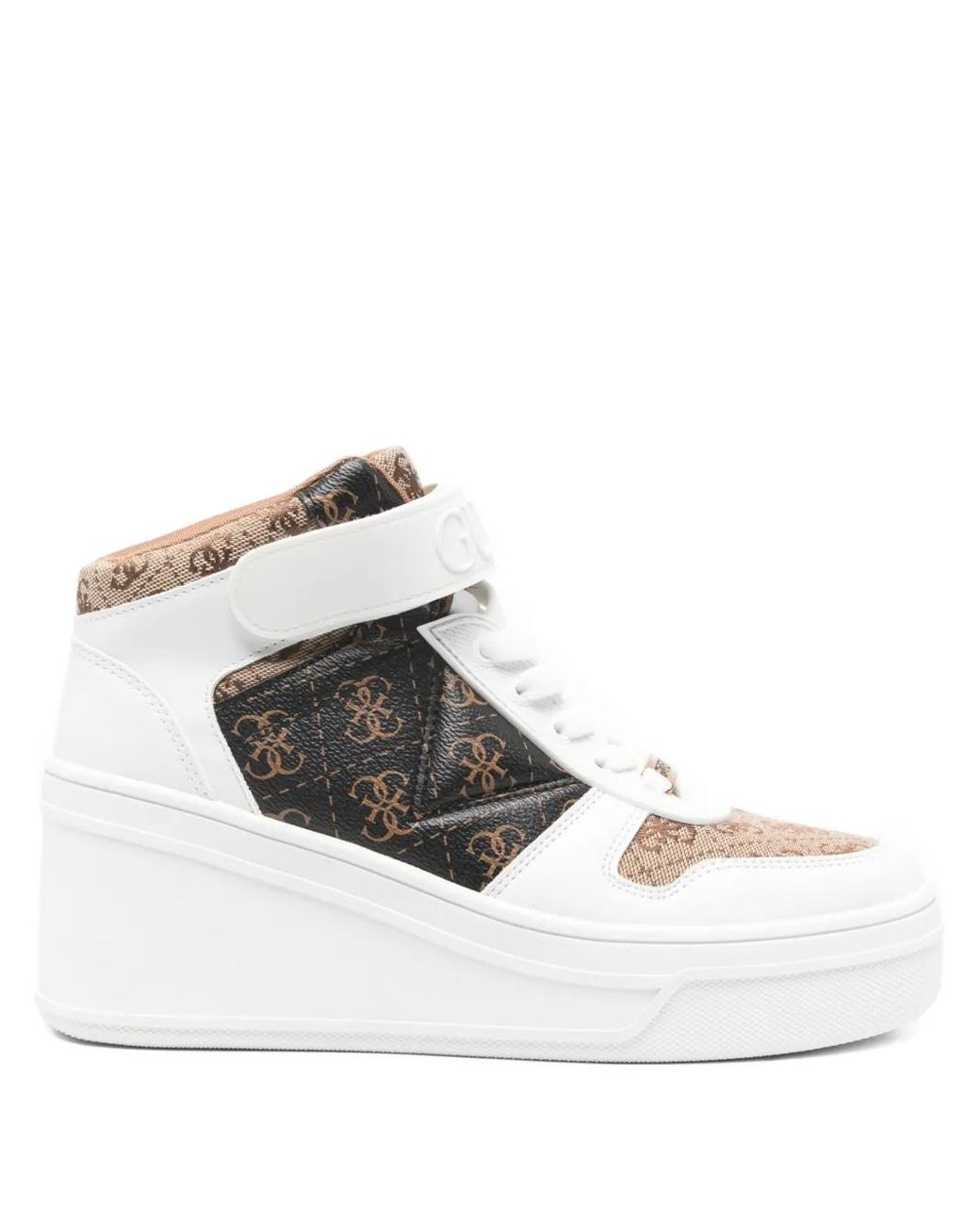Guess Rubeka 4G Platform Sneakers in White | Lyst UK