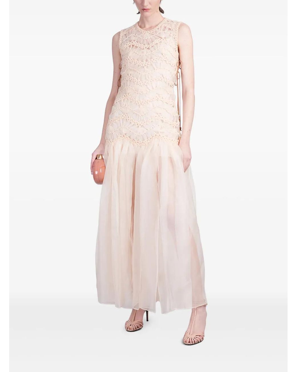 Zimmermann Illuminate Macramé Maxi Dress in Pink | Lyst