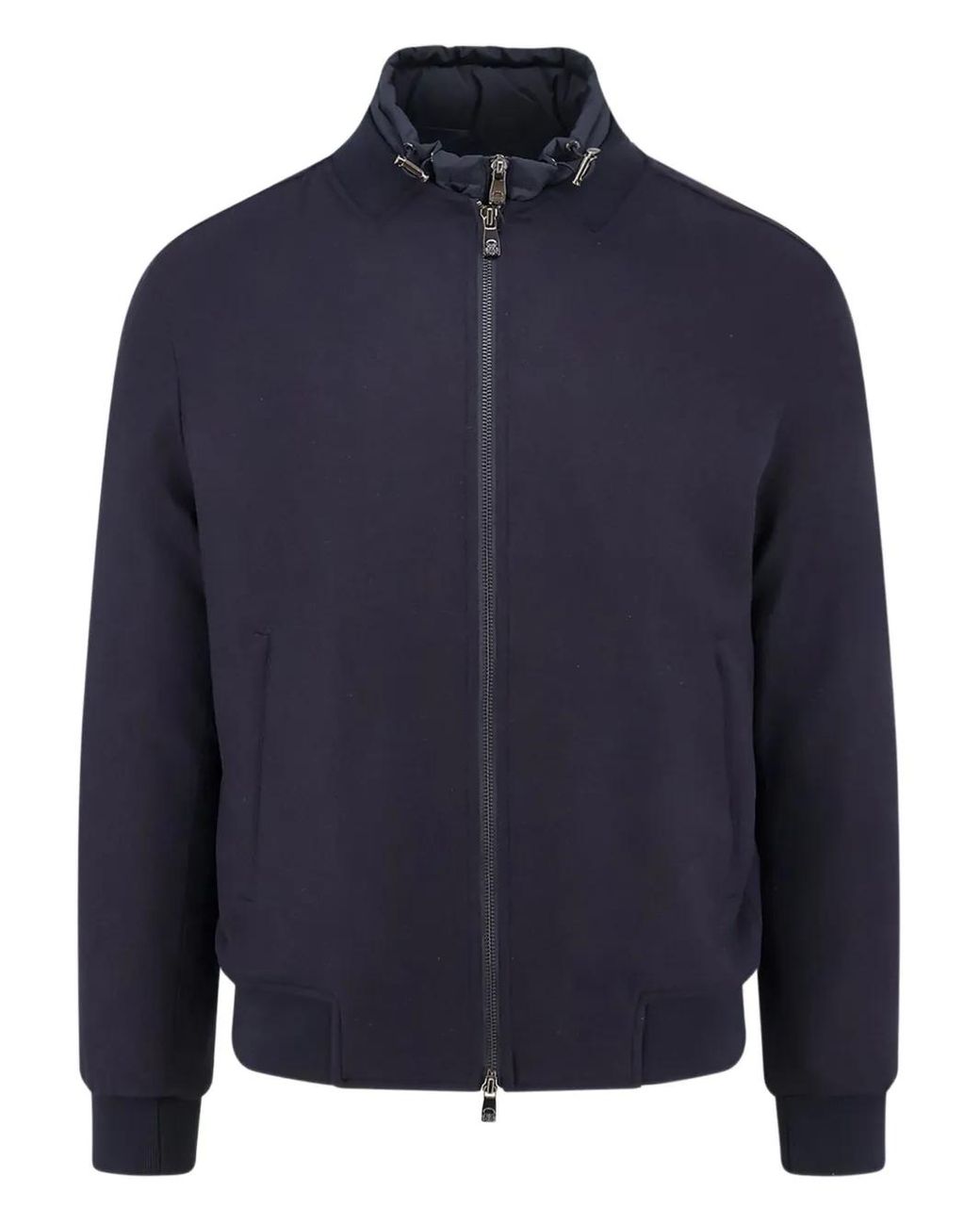 Corneliani Zip Padded Jacket in Blue for Men | Lyst