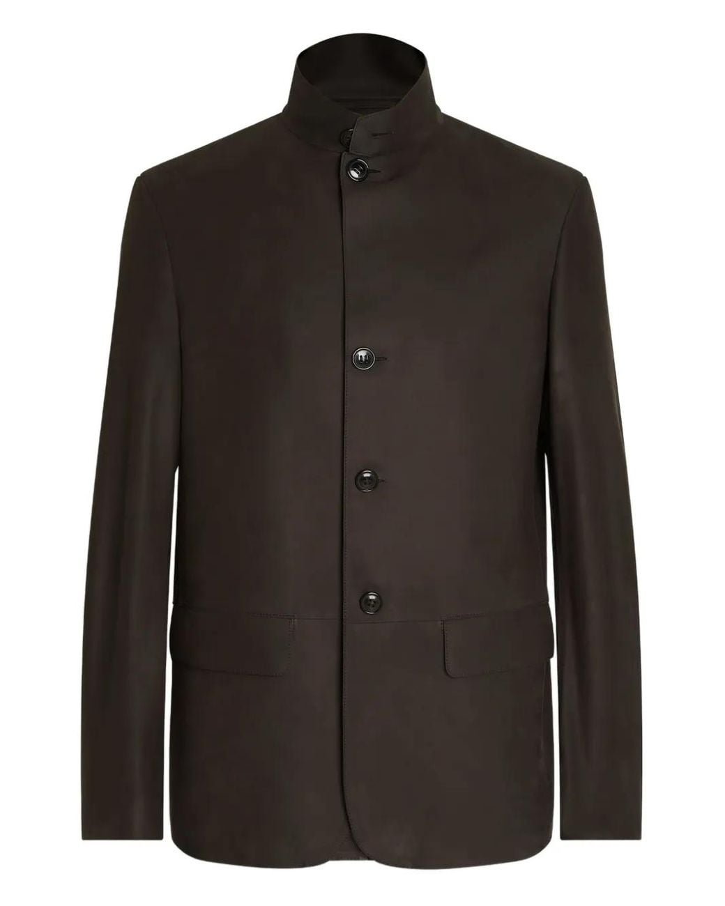 ZEGNA Il Conte Calf-Leather Jacket in Black for Men | Lyst