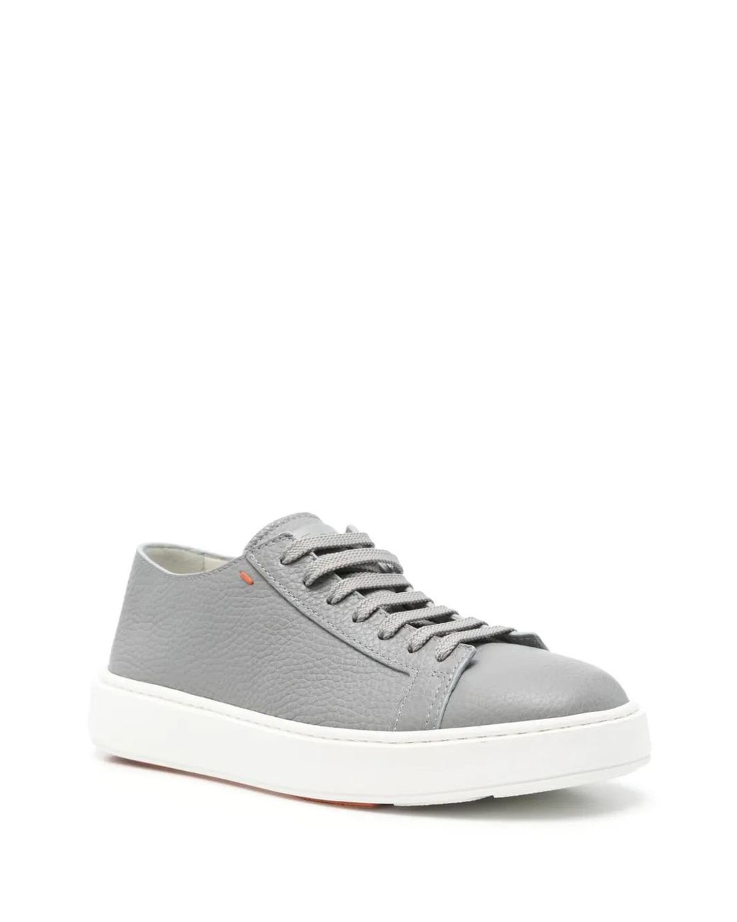 Santoni Leather Sneakers in White for Men | Lyst