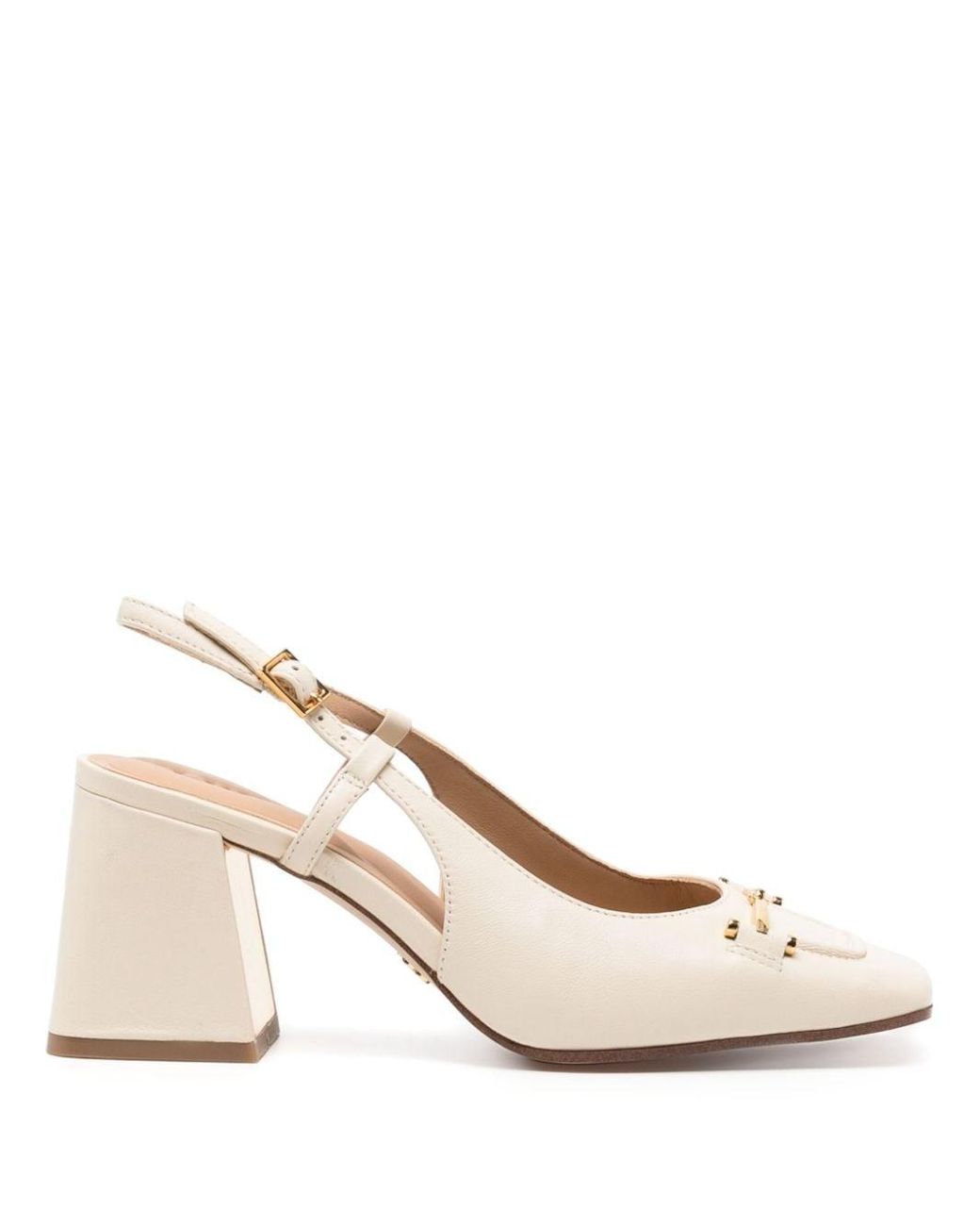 Ted Baker Mia Icon Sling-back Pumps in Natural | Lyst