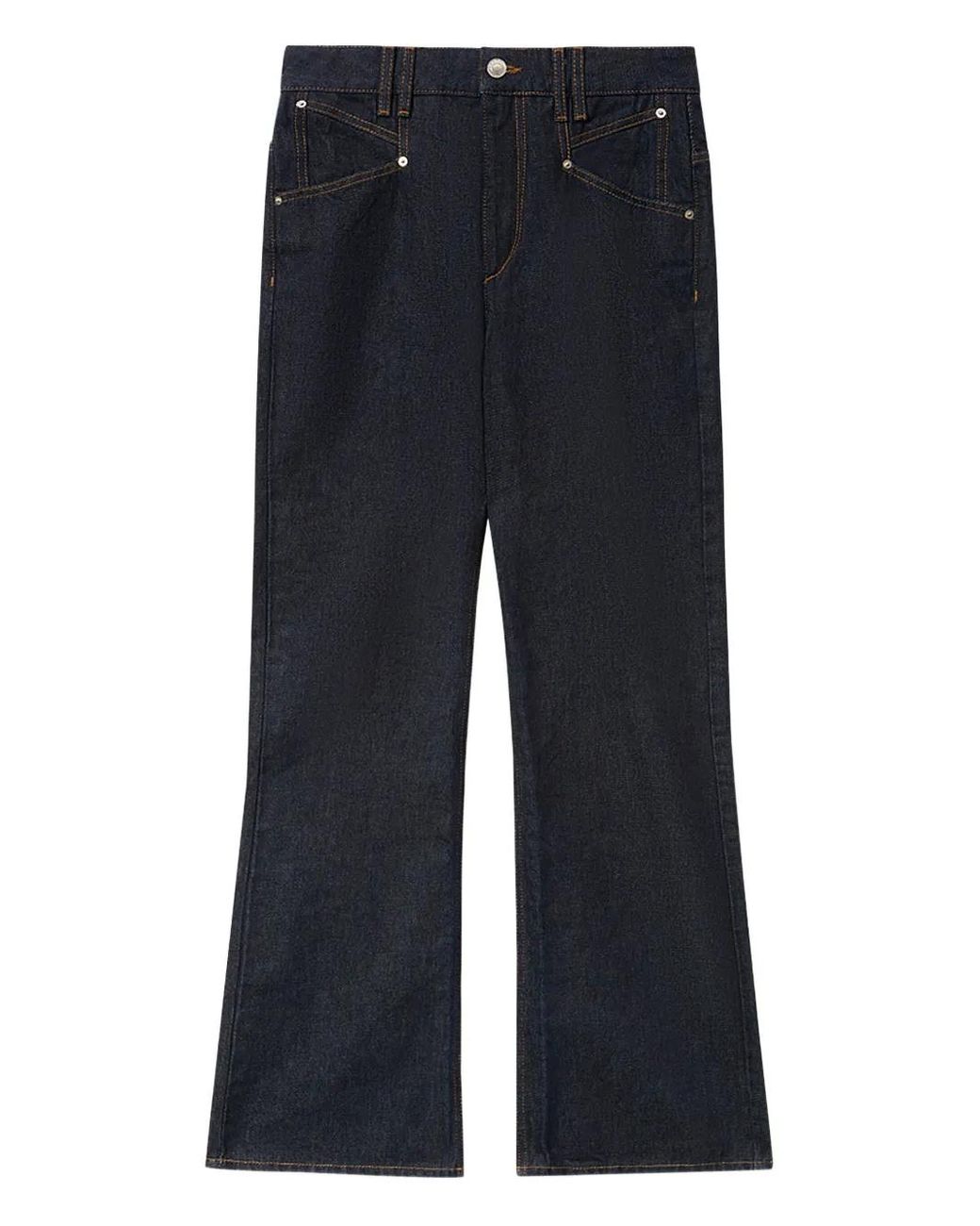 Isabel Marant Belvia Pocket Flared Jeans in Blue | Lyst
