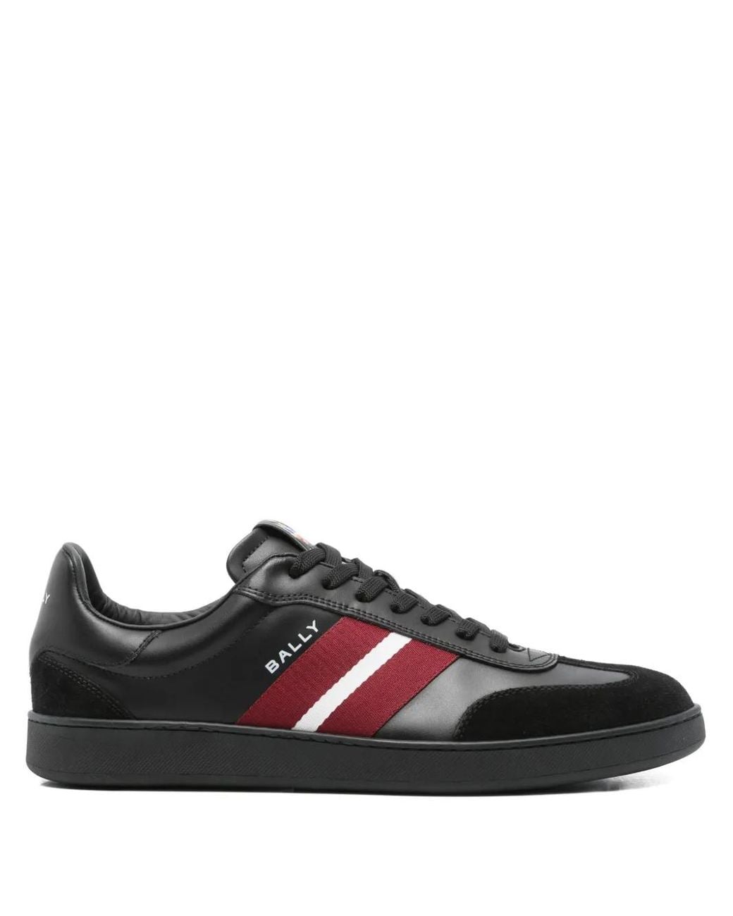 Bally Crest Leather Trainers in Black for Men | Lyst