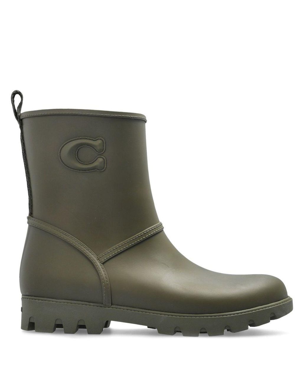 COACH Ryder Rain Boots in Green | Lyst