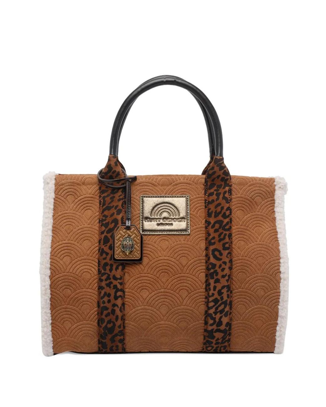 Kurt Geiger Southbank Leopard-Print Tote Bag in Brown | Lyst UK