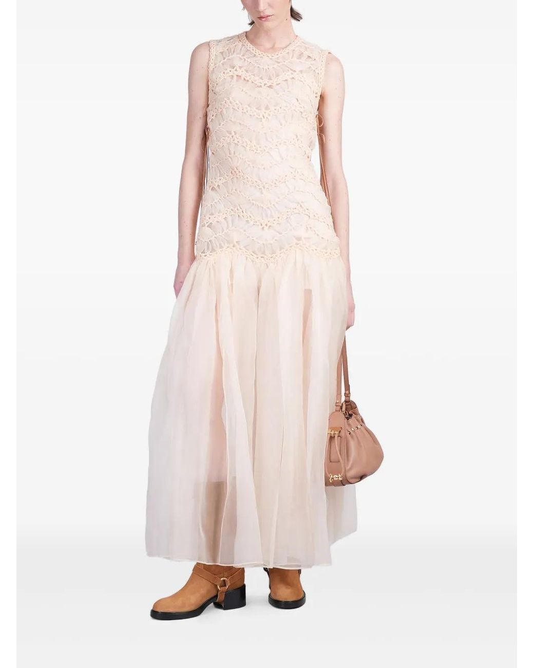 Zimmermann Illuminate Macramé Maxi Dress in Pink | Lyst