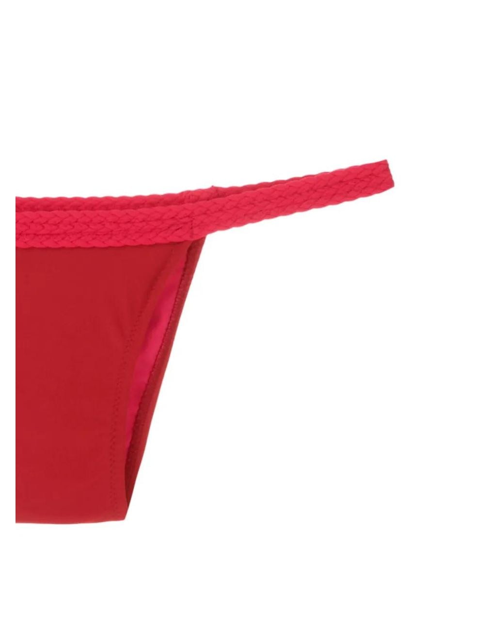 Amir Slama Braided-Trim Bikini Set in Red | Lyst