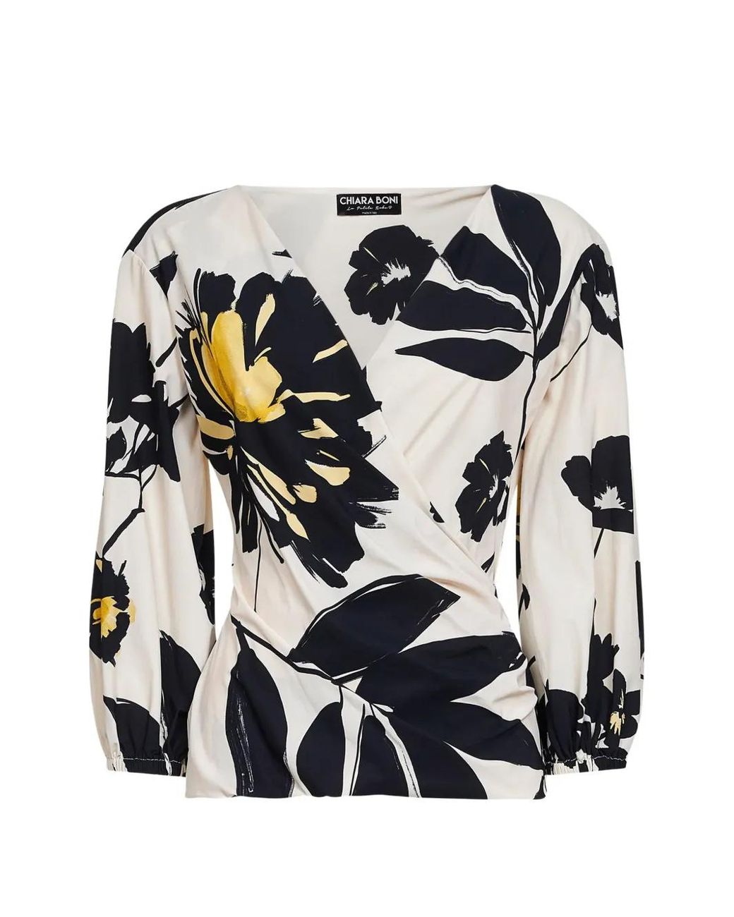La Petite Robe Di Chiara Boni Floral-Print Blouse in White | Lyst UK