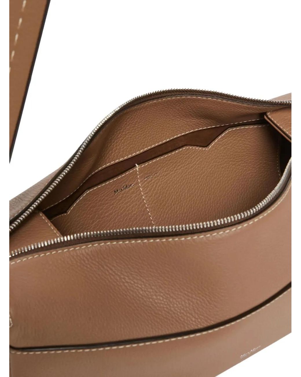 Max Mara Leather East West Shoulder Bag in Brown | Lyst