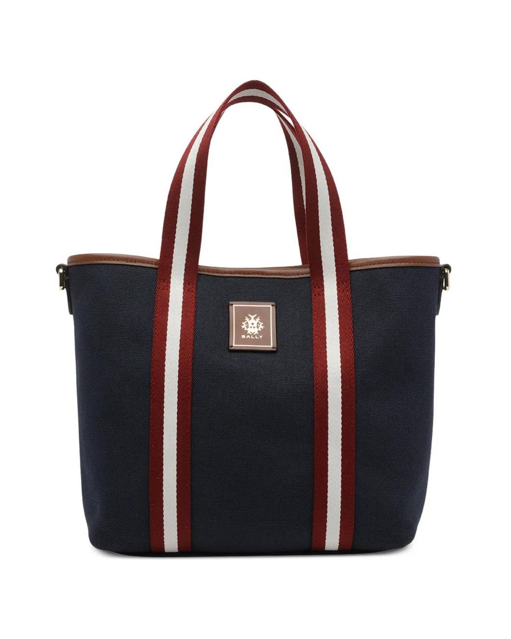 Bally Logo-Stripe Tote Bag in Black | Lyst