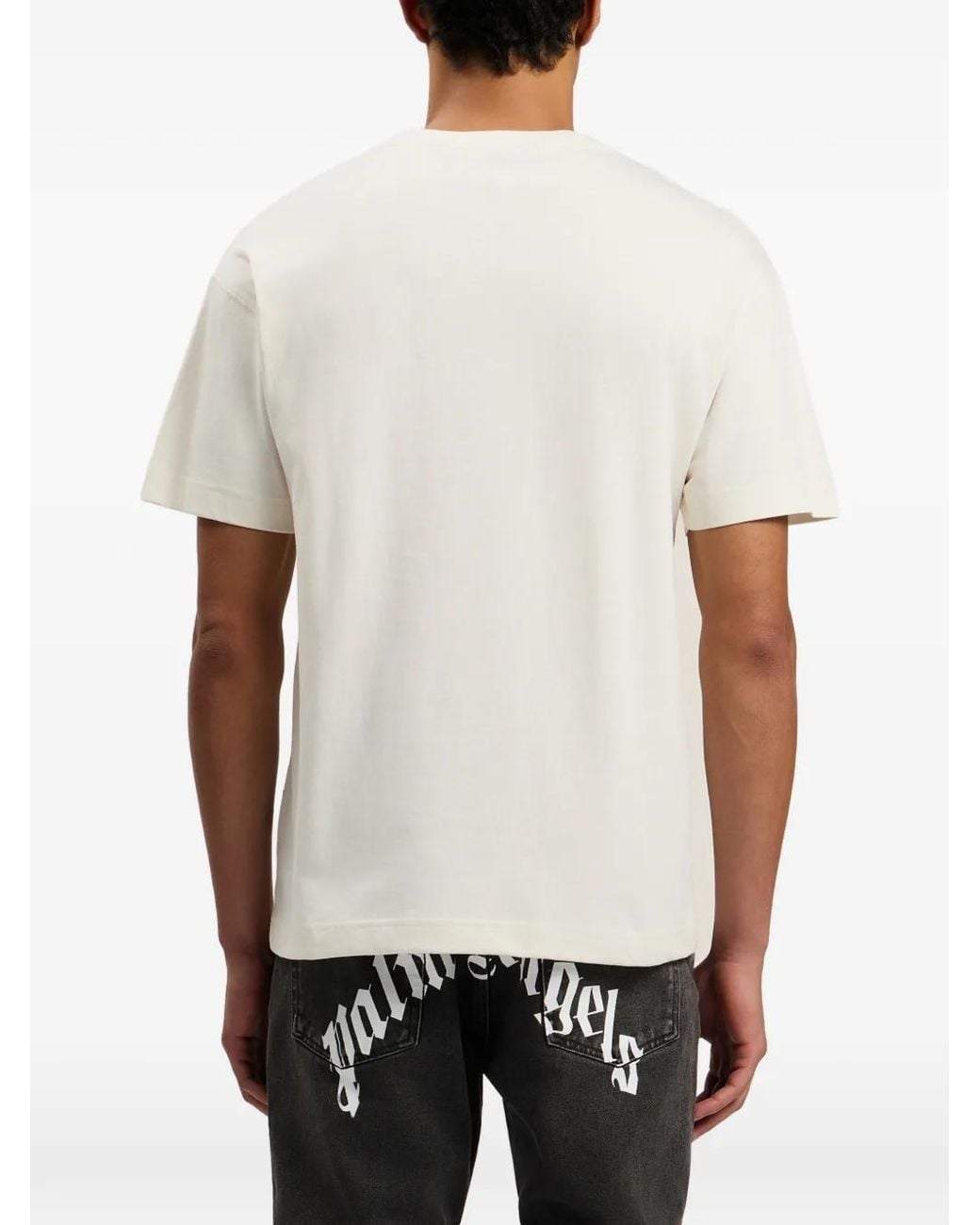 Palm Angels Spray City Milan Dripping Logo T-Shirt in White for Men ...