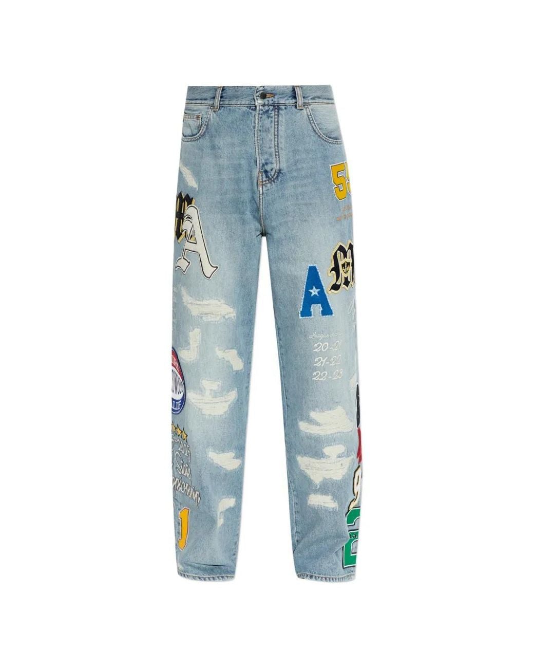 Amiri Patchwork Jeans in Blue for Men | Lyst UK