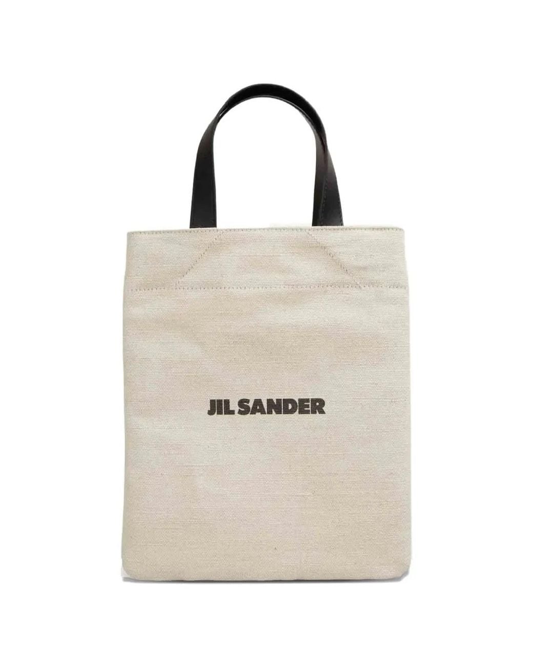 Jil Sander Logo Strap Tote Bag in Natural for Men | Lyst UK
