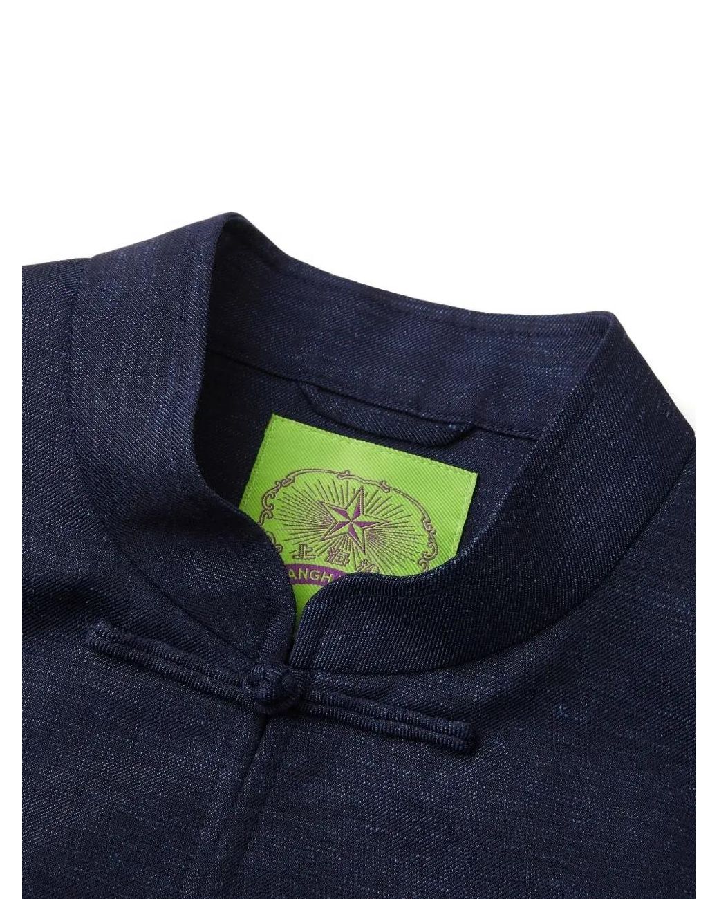 Shanghai Tang Frog-Button Jacket in Blue for Men | Lyst