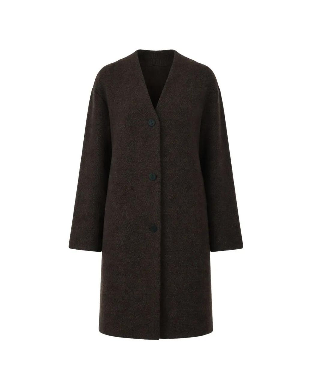 Oyuna Buttoned Coat in Black | Lyst Australia