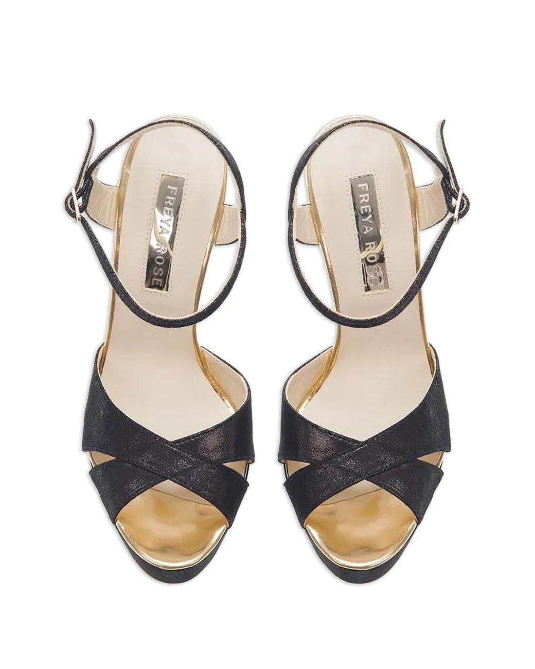 freya rose Cleopatra Embellished-Heel Sandals in Black | Lyst