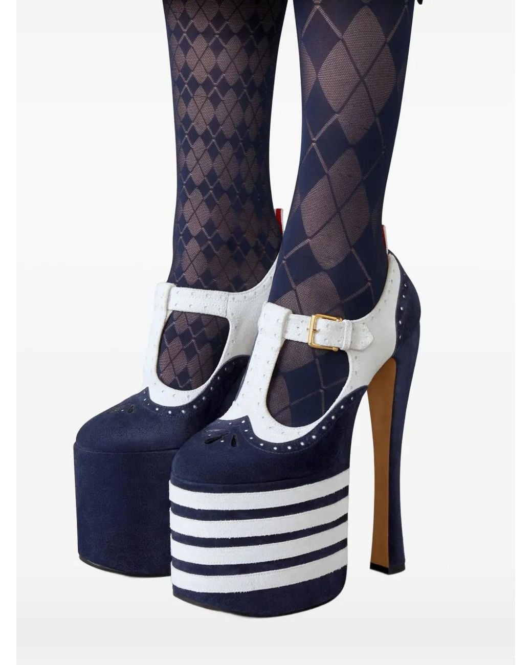 Thom Browne Thom John 4-Bar Platform Pumps in Blue | Lyst