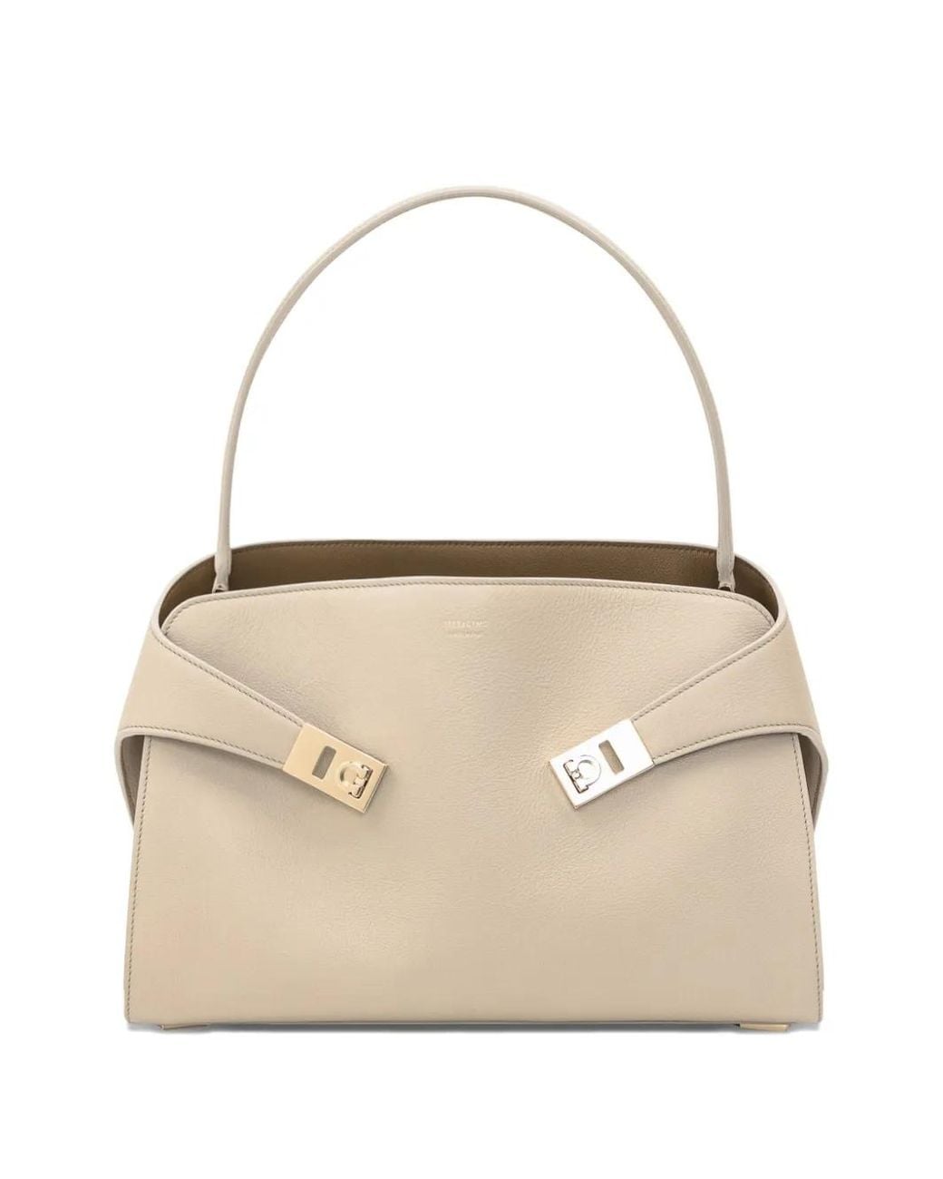 Ferragamo Medium Hug Soft Shoulder Bag in Natural | Lyst