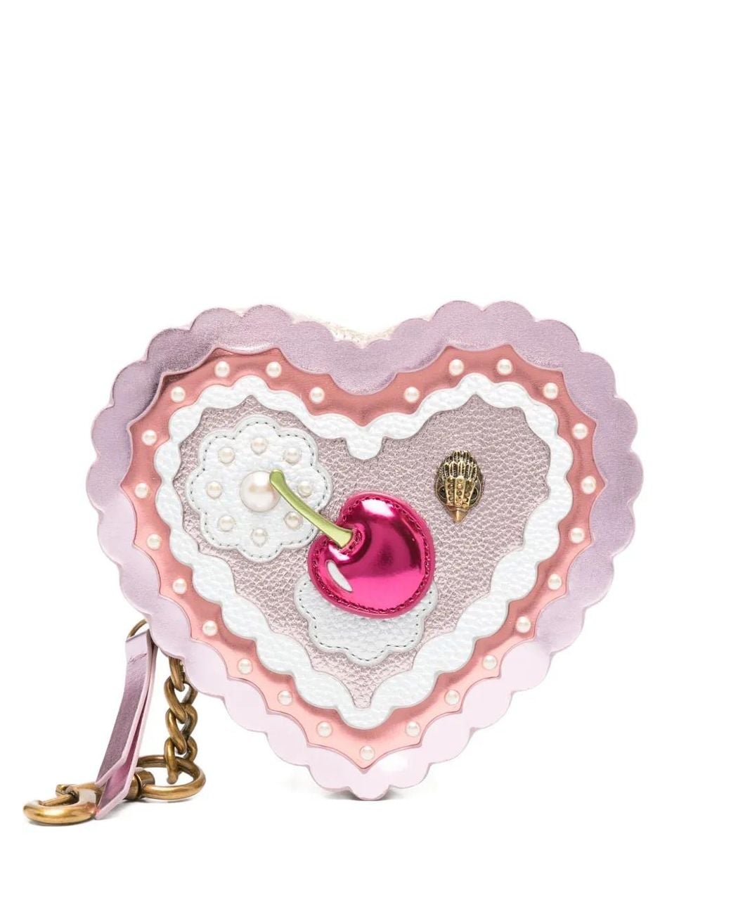 Kurt Geiger Heart Cake Bag Charm in Pink | Lyst
