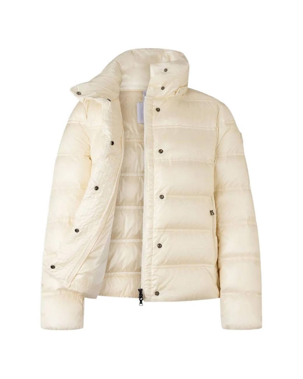 Bogner Leslie Quilted Funnel-Neck Jacket in Natural | Lyst
