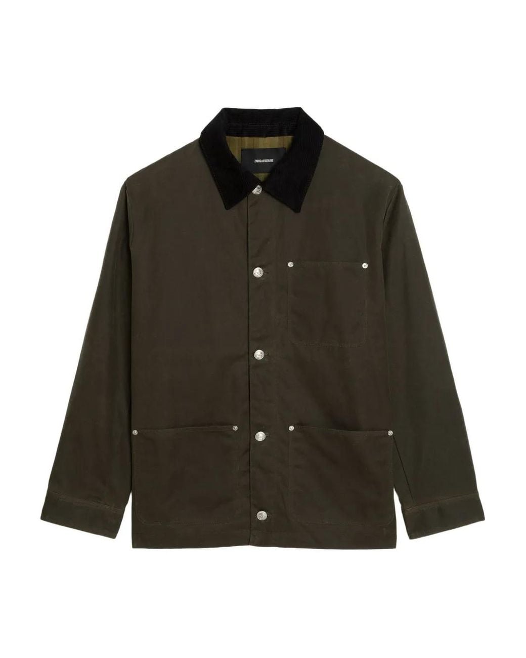Zadig & Voltaire Boye Velvet-Collar Jacket in Green for Men | Lyst