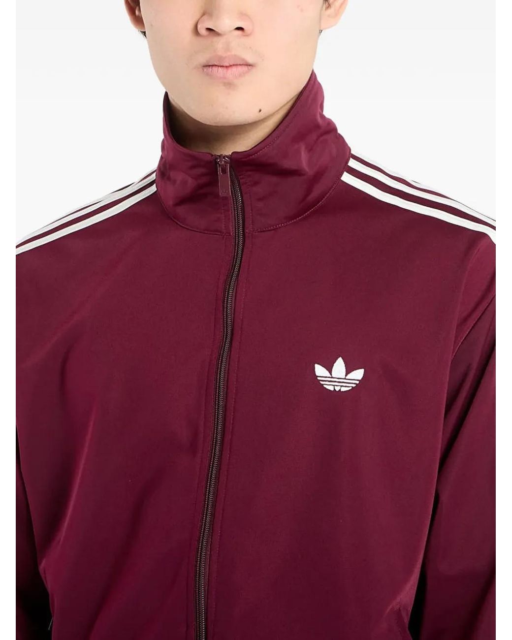 adidas Veste Firebird À Rayures in Red for Men | Lyst