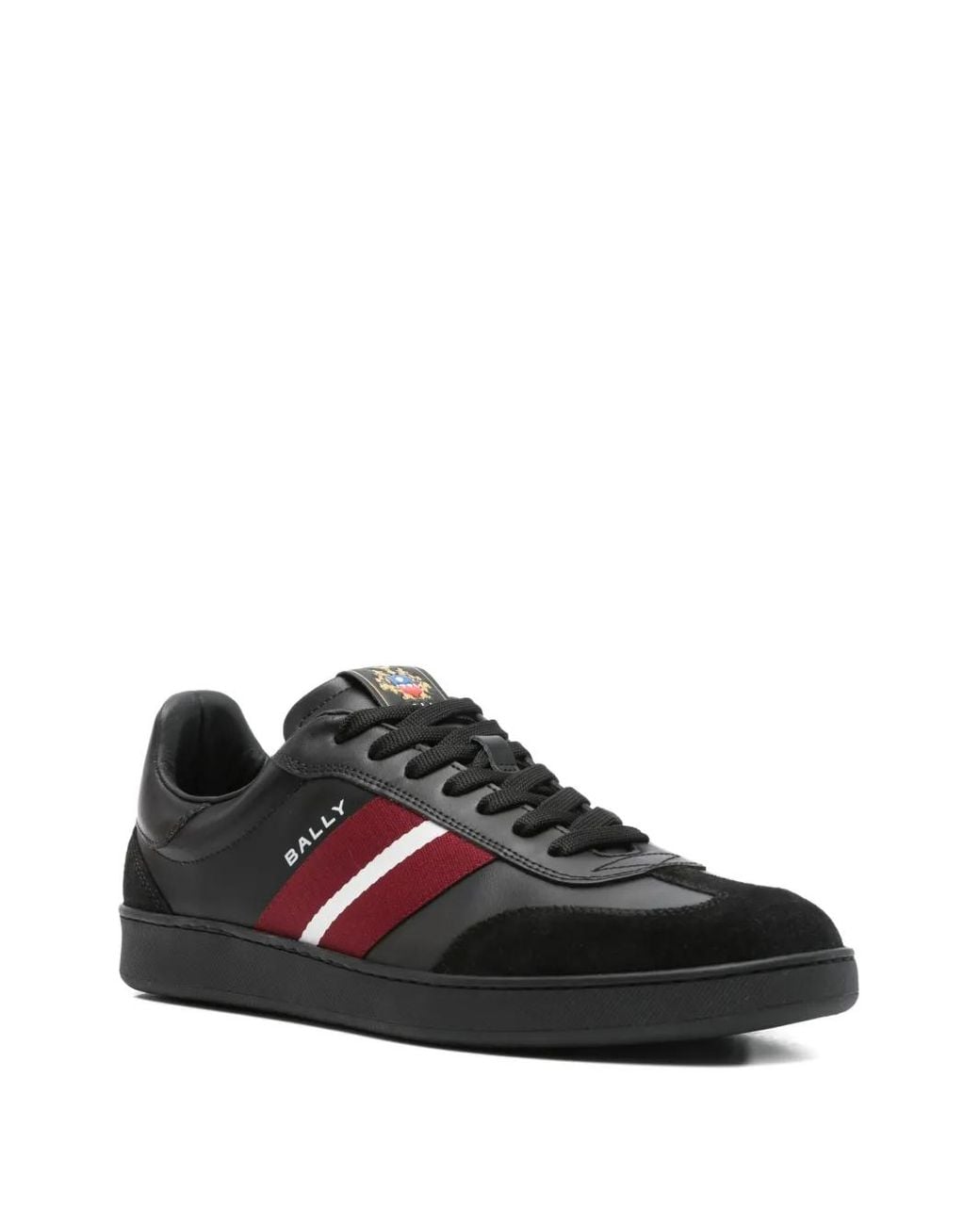 Bally Crest Leather Trainers in Black for Men | Lyst
