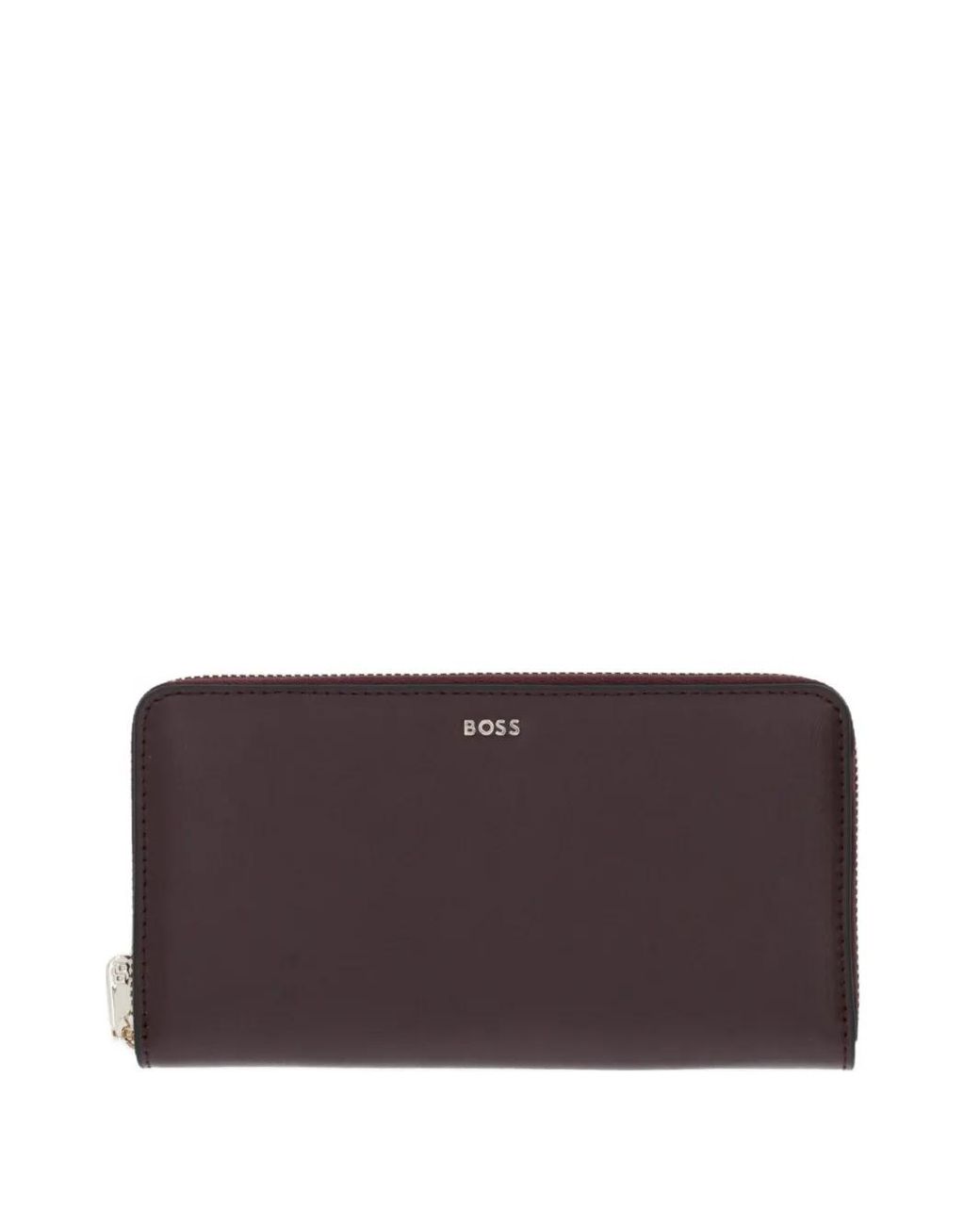 BOSS Logo-Stamp Zipped Wallet in Purple | Lyst