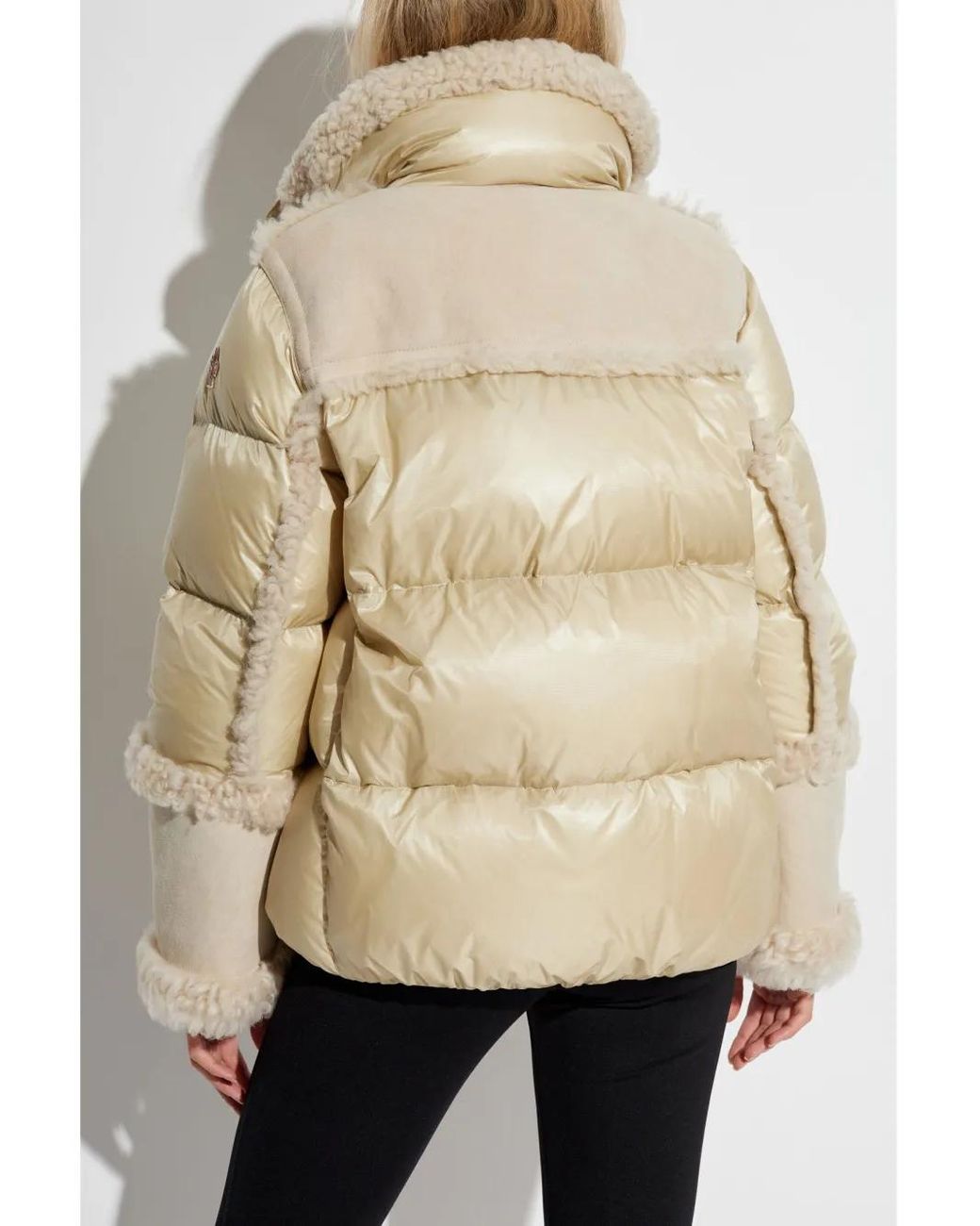 Moncler Esquel Puffer Jacket in Natural | Lyst