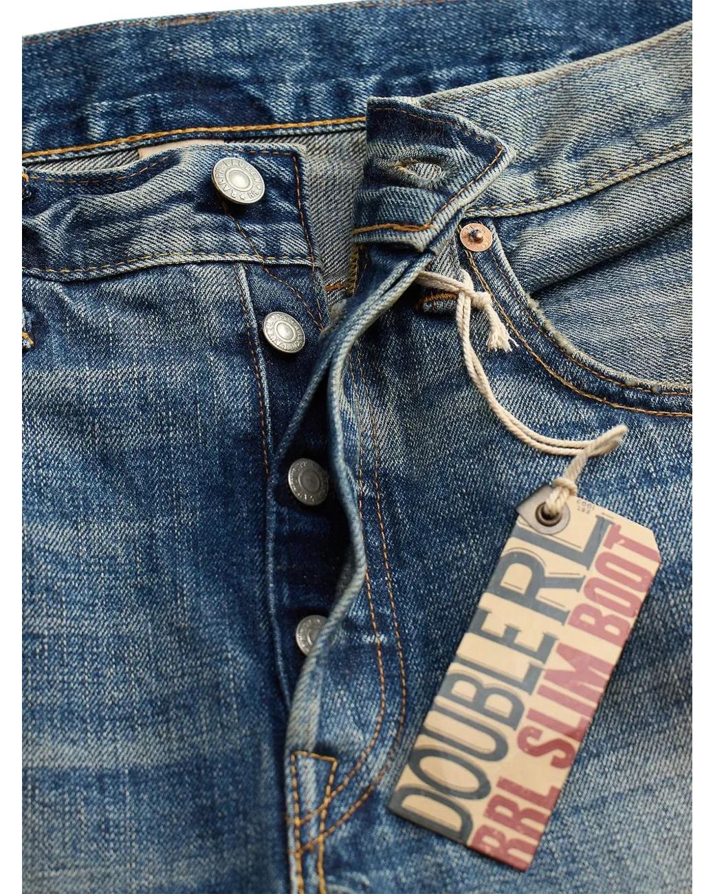 RRL Button-Fastening Jeans in Blue for Men | Lyst UK