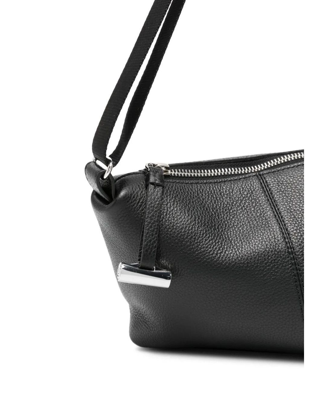 J&m Davidson Slide Twist Logo-Detail Shoulder Bag in Black | Lyst