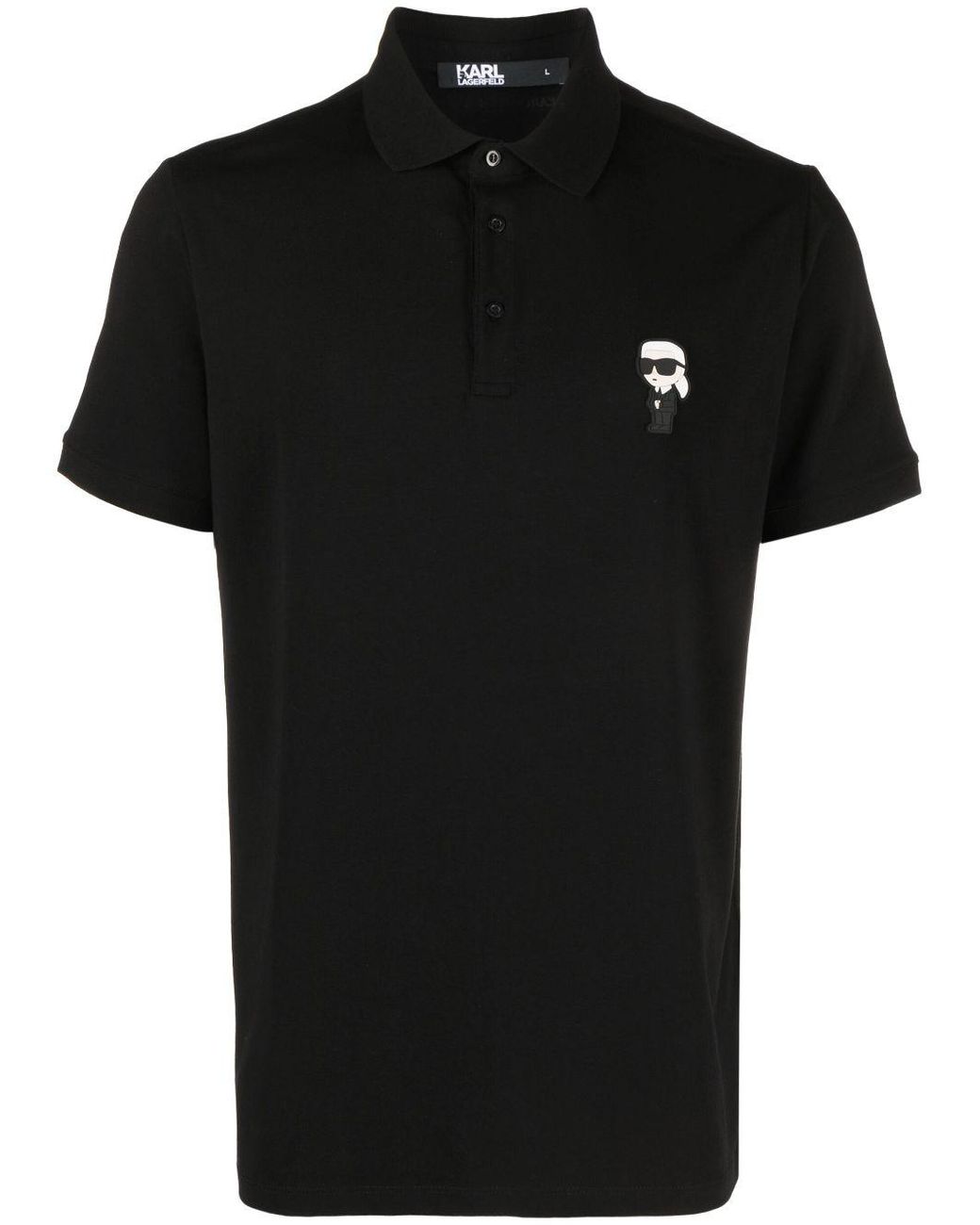 Karl Lagerfeld Ikonik Karl-patch Cotton Polo Shirt in Black for Men | Lyst Karl Lagerfeld Ikonik Karl-patch Cotton Polo Shirt in Black for Men | Lyst