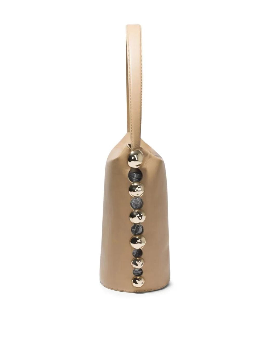 Jonathan Simkhai Amaya Studded Bucket Bag in Natural | Lyst