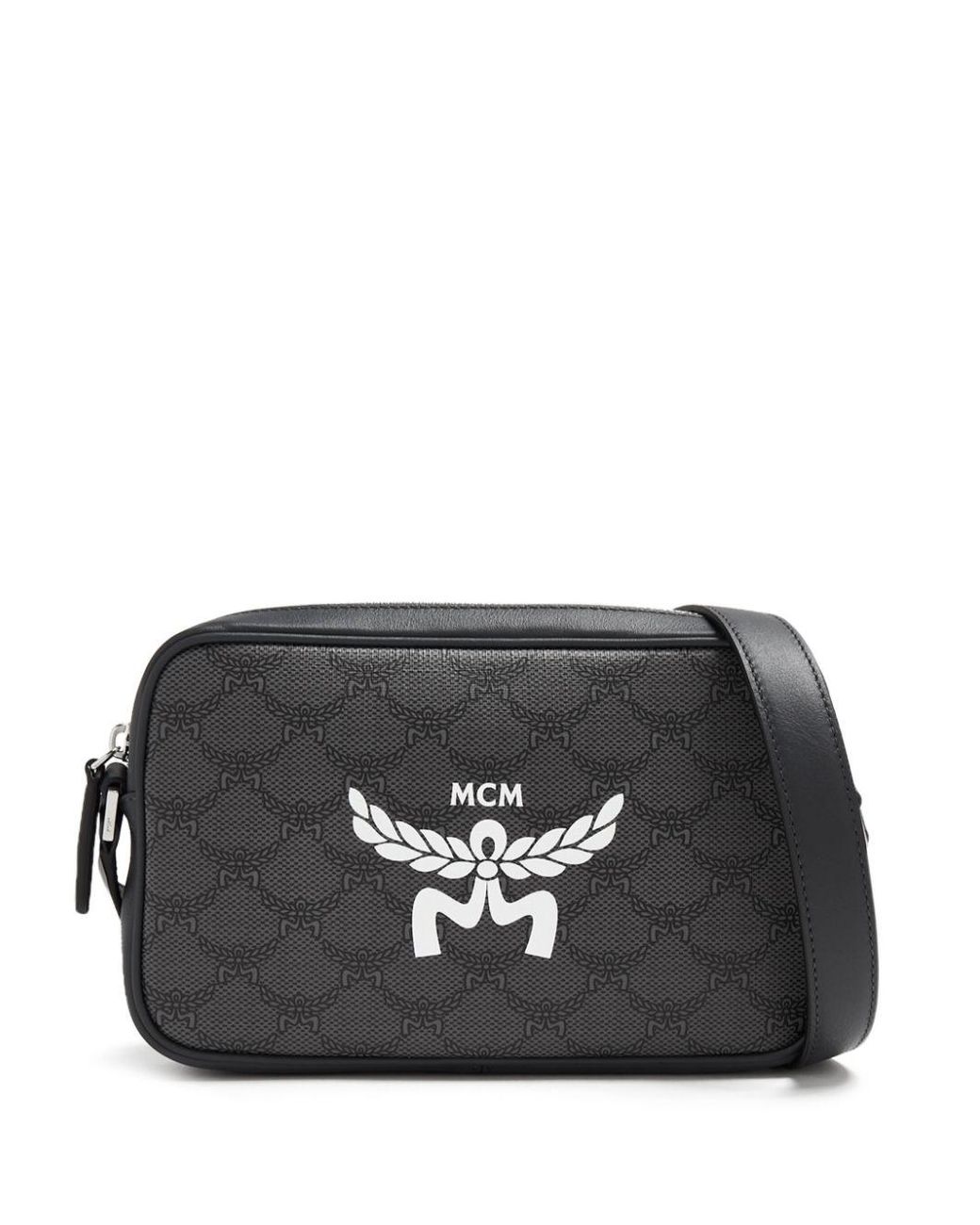 MCM Small Himmel Lauretos Canvas Crossbody Bag in Black for Men | Lyst