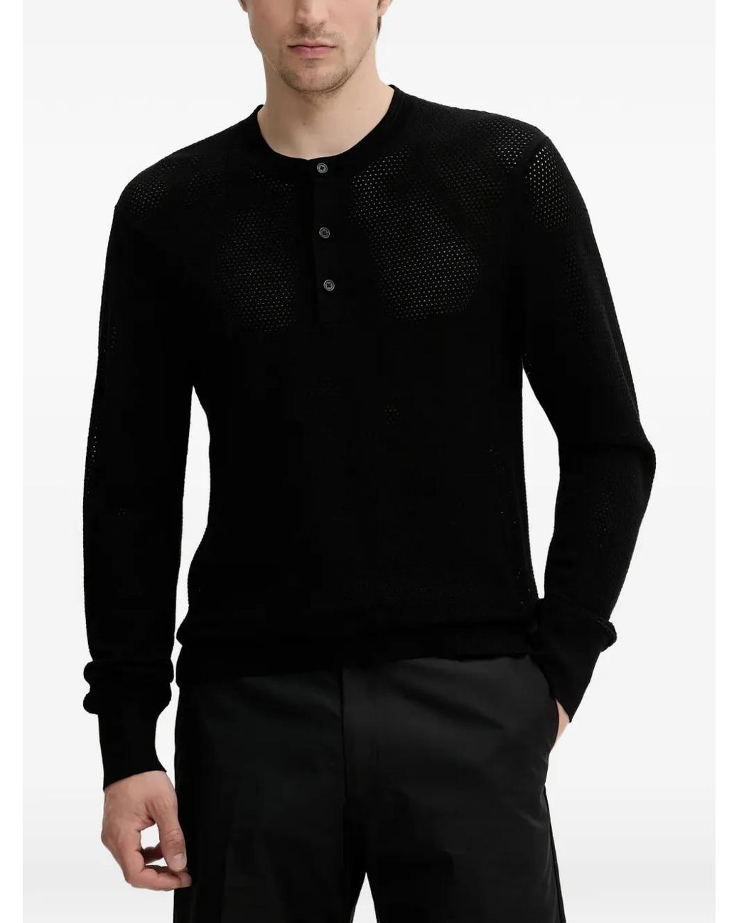 Filippa K Textured T-Shirt in Black for Men | Lyst