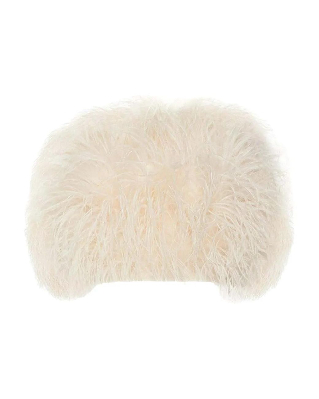 LAPOINTE Feather Strapless Top in Natural | Lyst UK