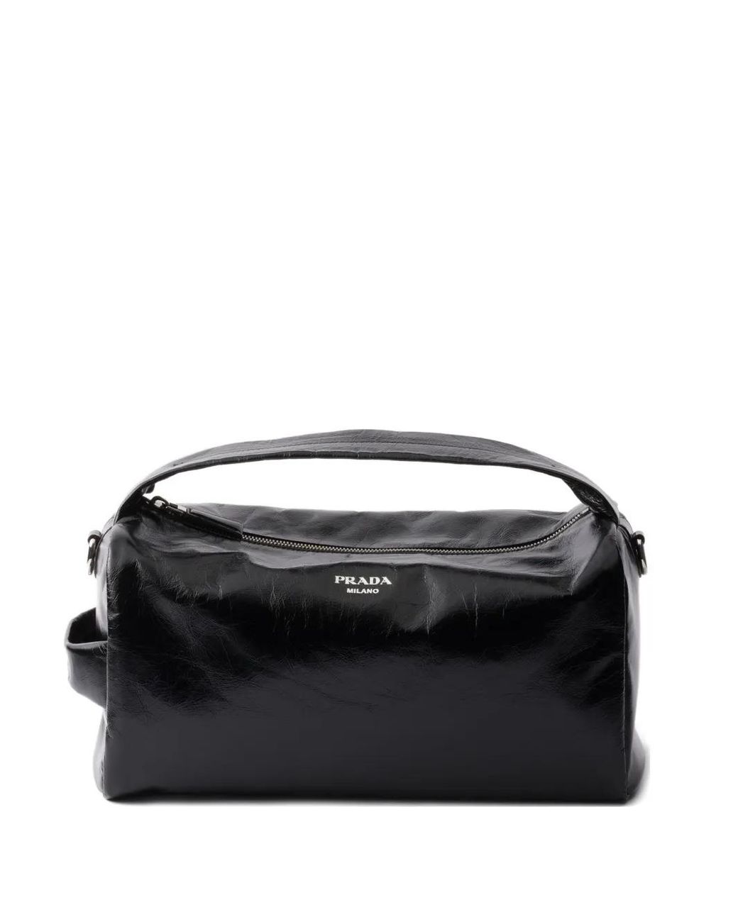 Prada Leather Messenger Mini Bag in Black for Men | Lyst UK