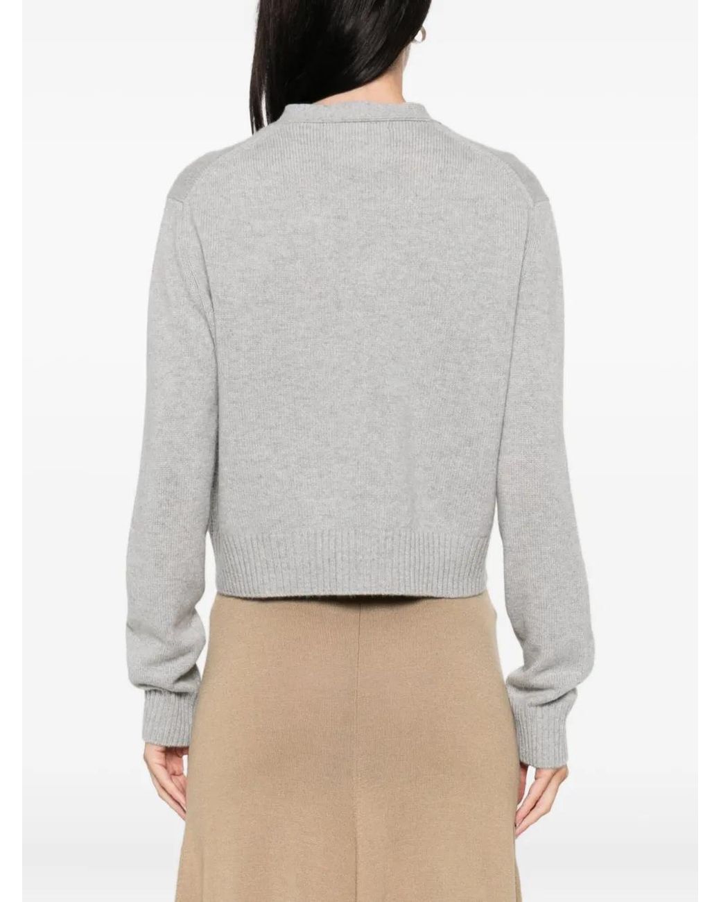 Lisa Yang Marion Button-Front Cropped Cardigan in Gray | Lyst