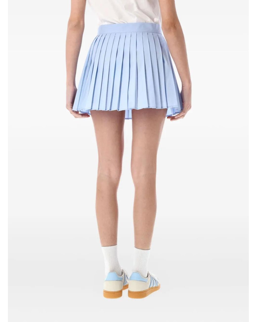 Sporty & Rich Serif Logo Anae Skirt in Blue | Lyst