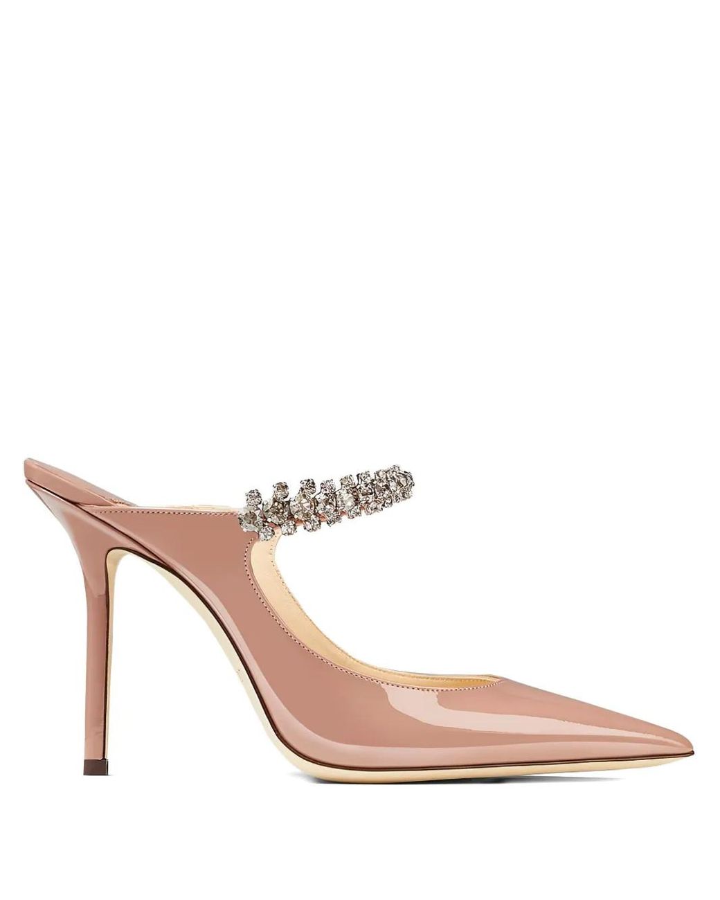 Jimmy Choo 100Mm Bing Crystal-Embellished Pointed-Toe Pumps in Pink | Lyst