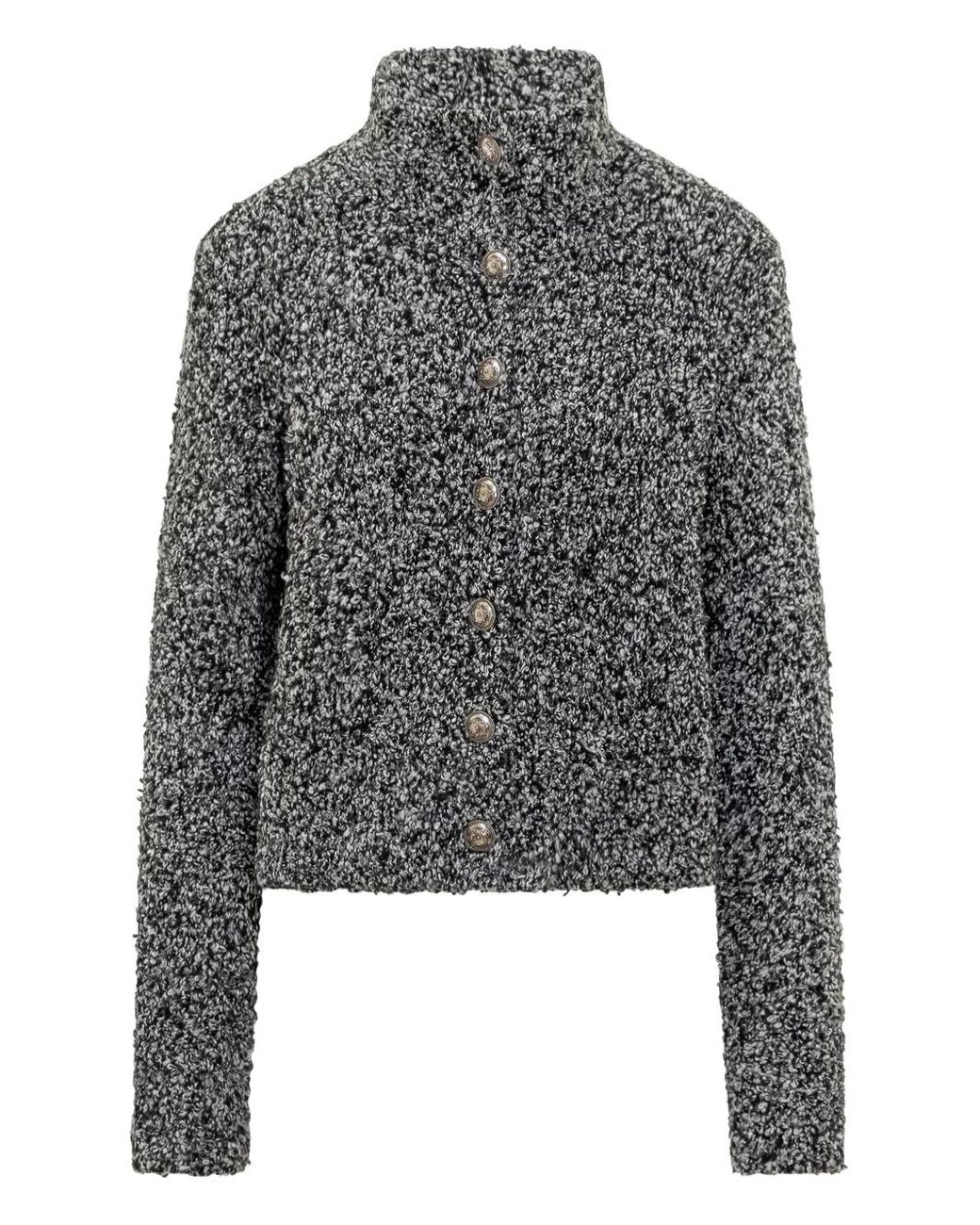 Ba&sh Carla Buttoned Cardigan in Gray | Lyst