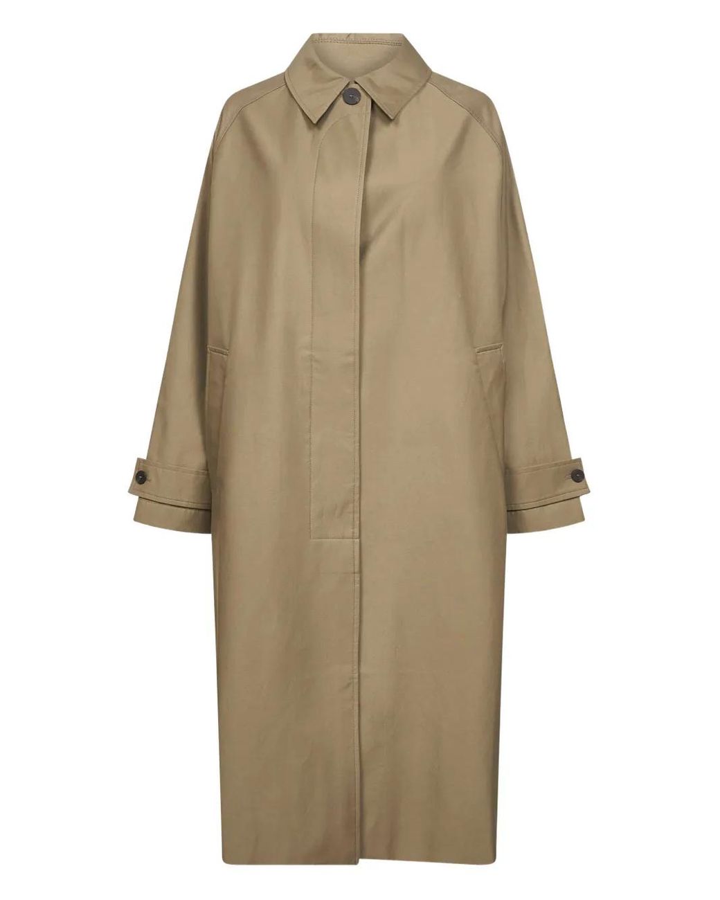 Studio Nicholson Buttoned Cotton-Blend Coat in Natural | Lyst