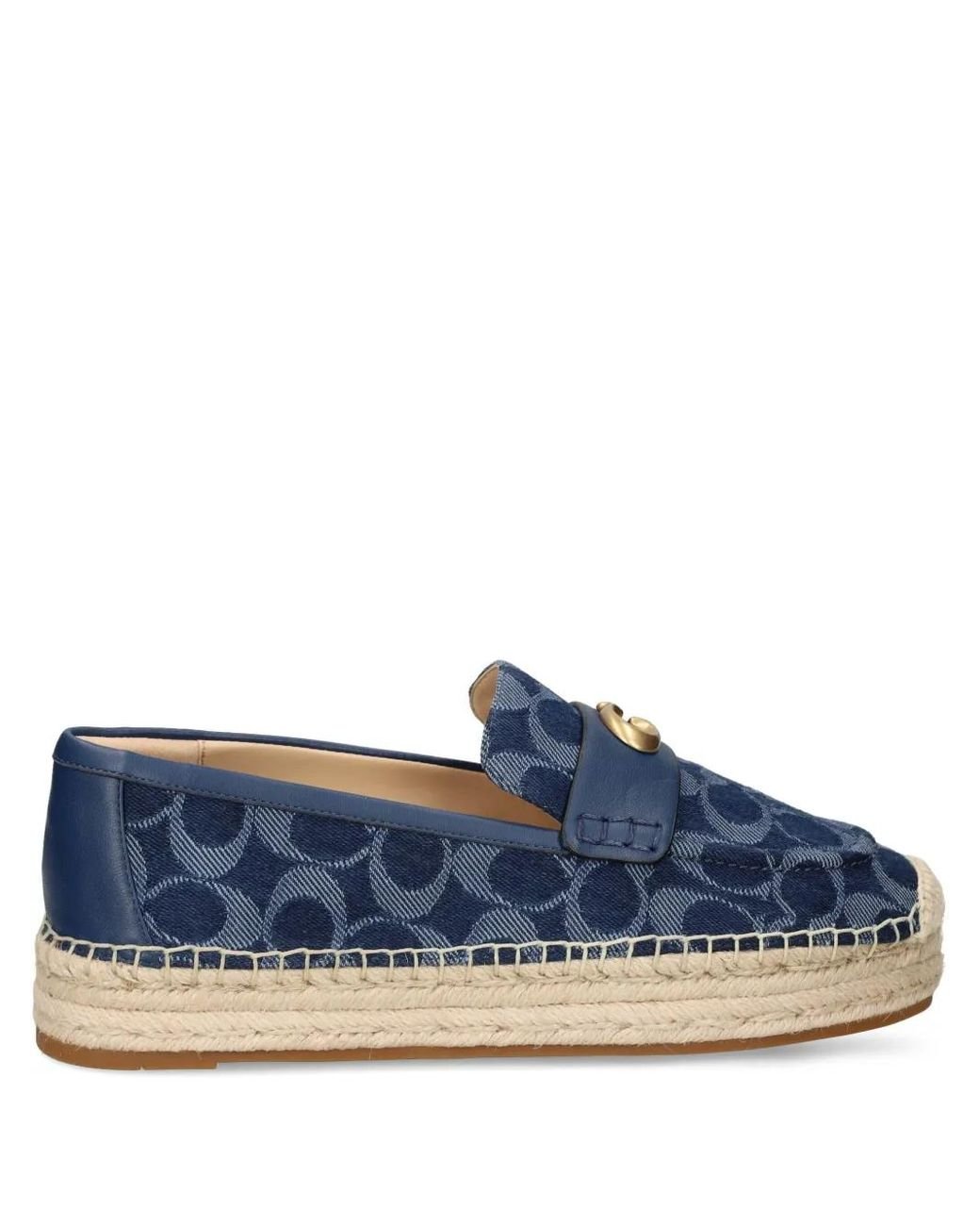 COACH Logo-Jacquard Espadrilles in Blue | Lyst