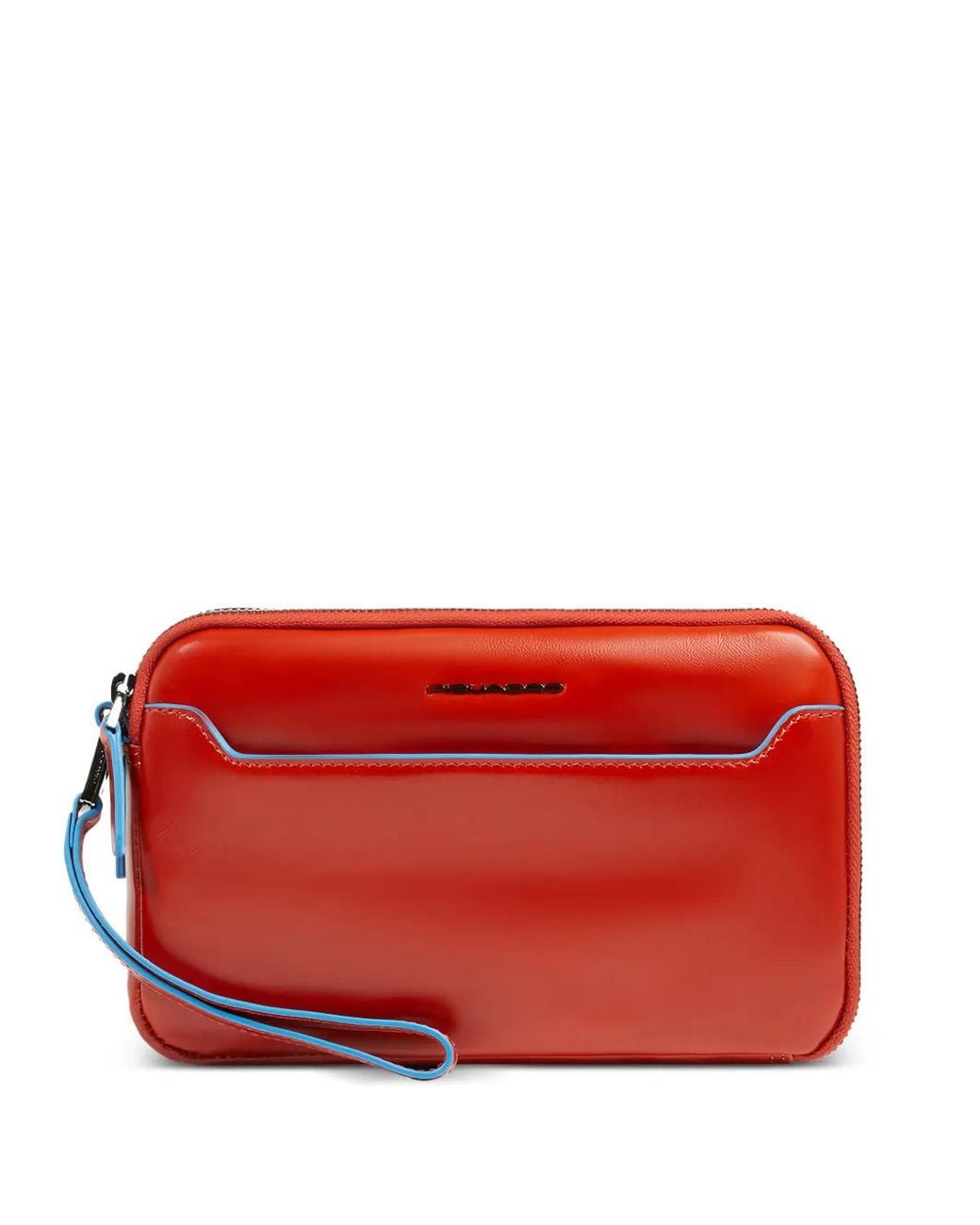 Piquadro Removable Strap Leather Clutch Bag in Red | Lyst