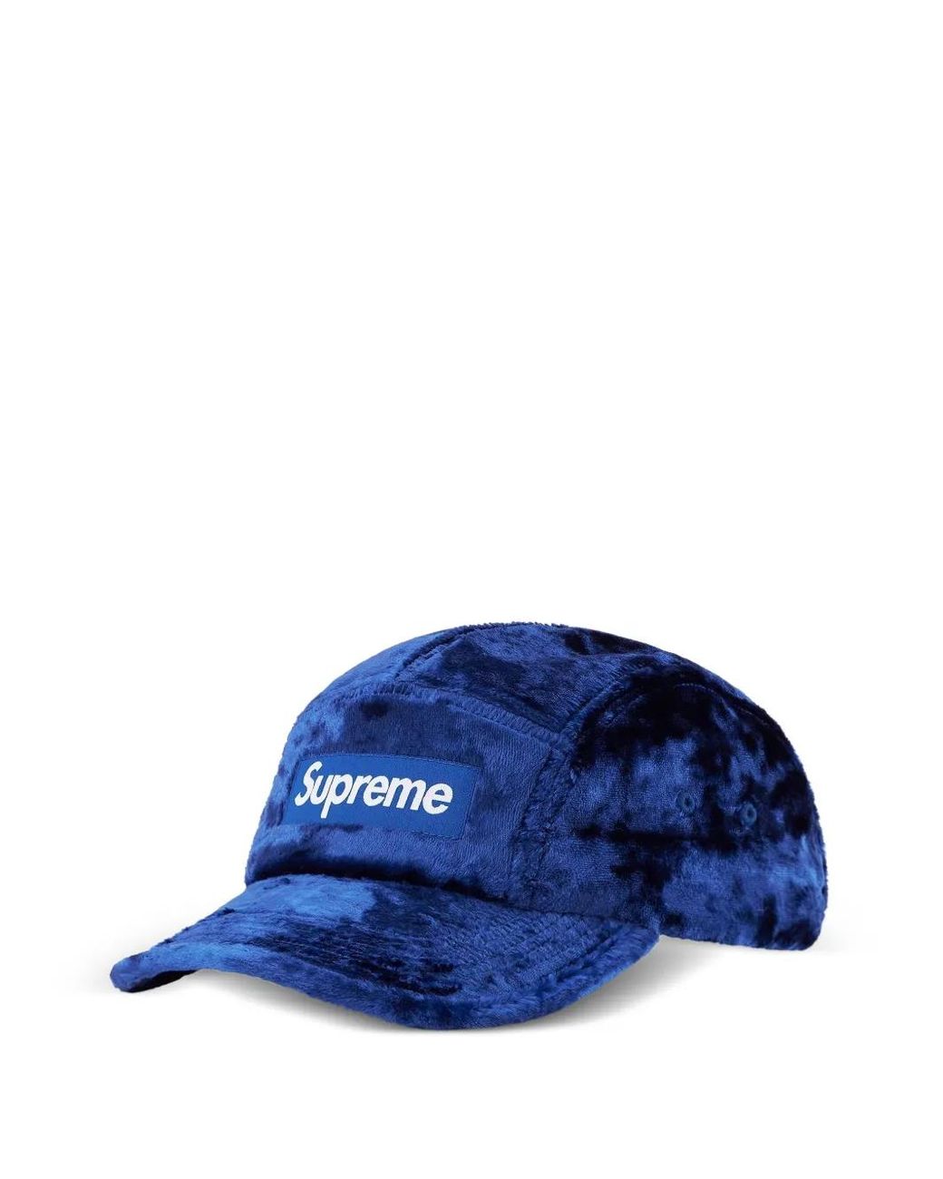 Supreme Crushed Velvet Camp Cap in Blue for Men | Lyst UK