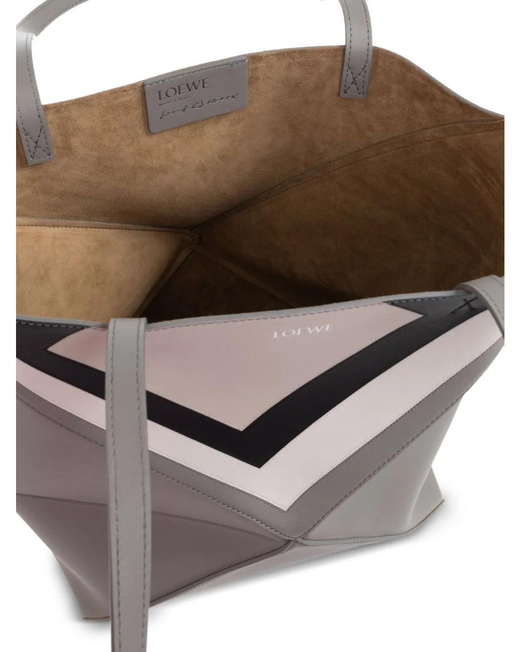 Loewe Puzzle Fold Square Medium Leather Tote in Grey | Lyst UK
