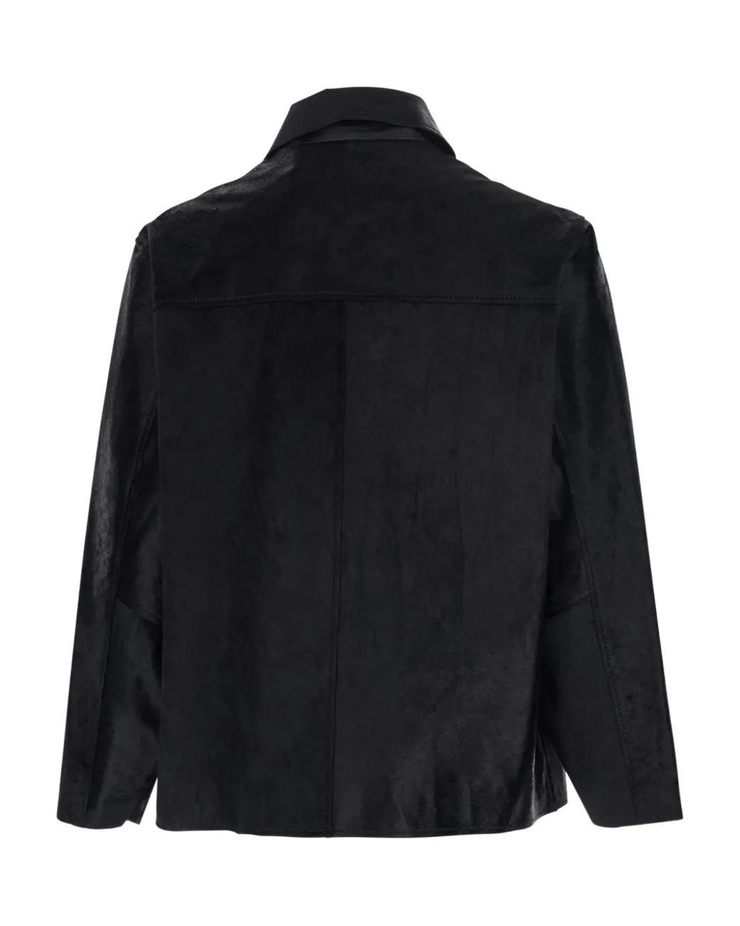 sunflower Button-Fastening Leather Jacket in Black for Men | Lyst