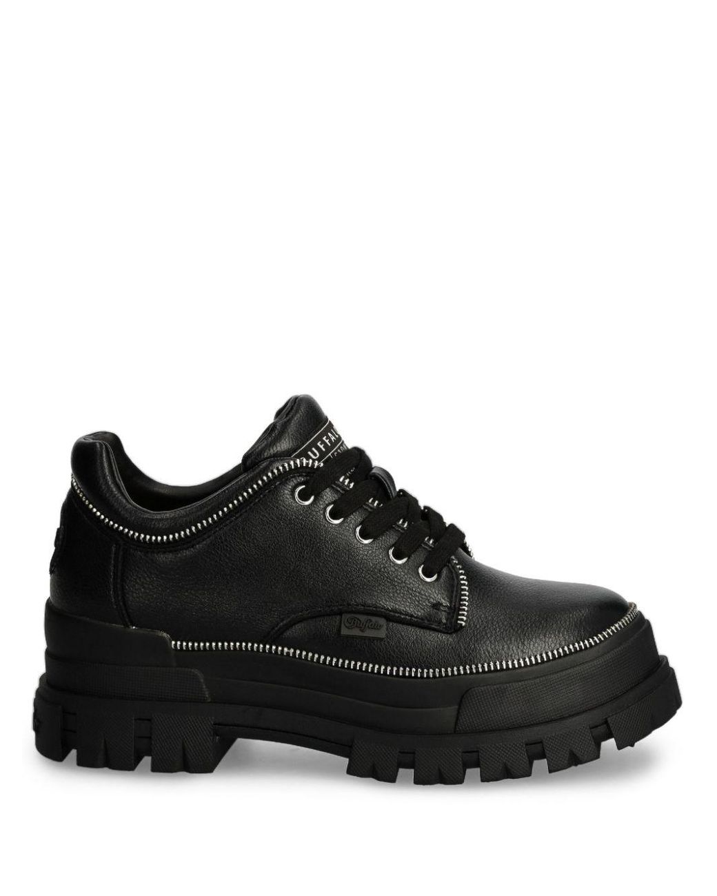 Buffalo Aspha Cls Zip Sneakers in Black | Lyst